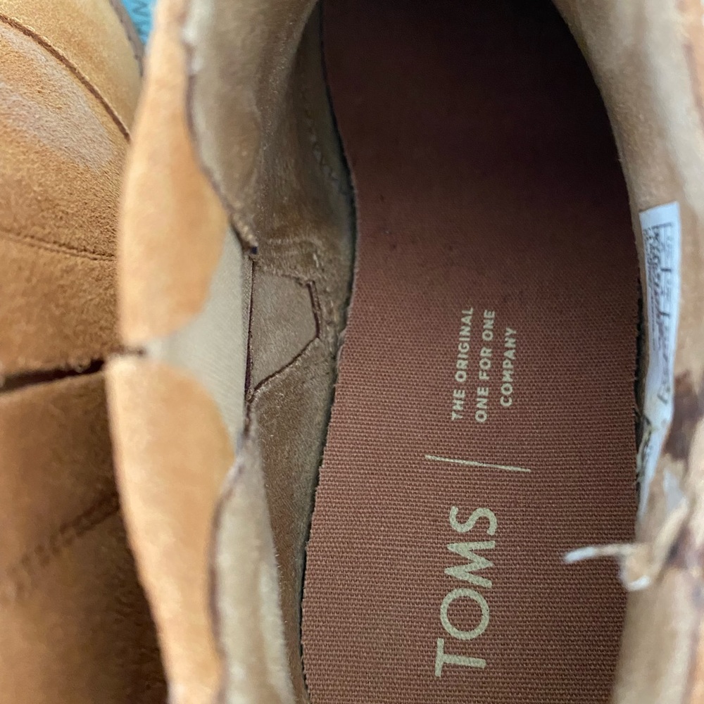 Toms Leilani Carmel Brown Suede Ankle Boot - Gem